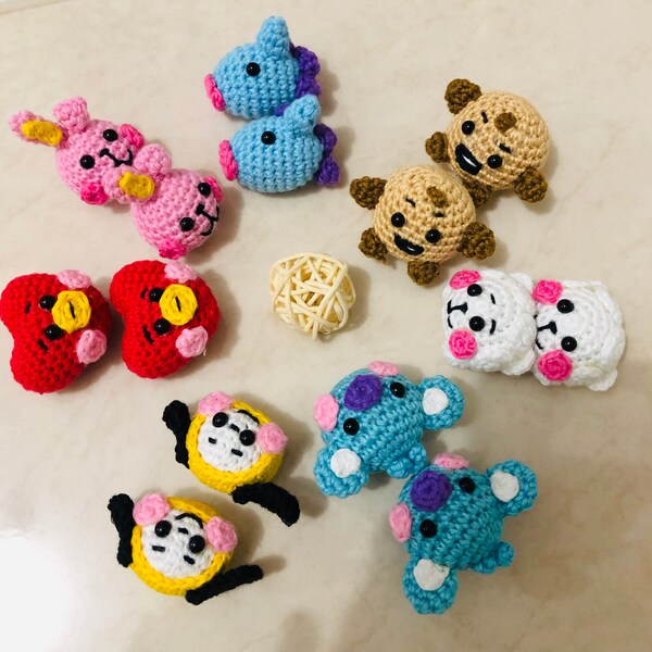 Crochet Bts Keychain - Etsy