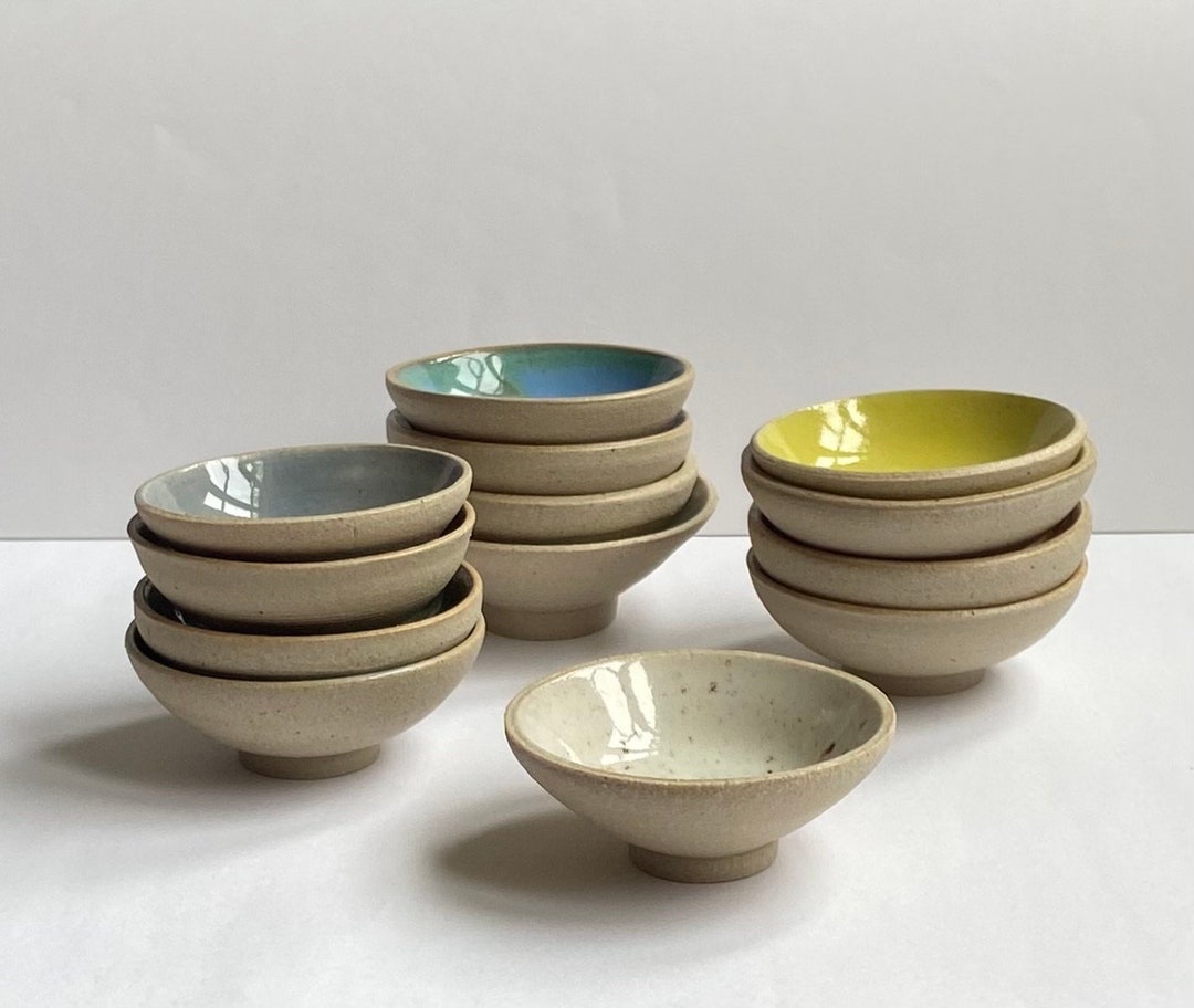 Mini Handthrown Stoneware Dipping Bowls 6cm Diameter - Etsy UK