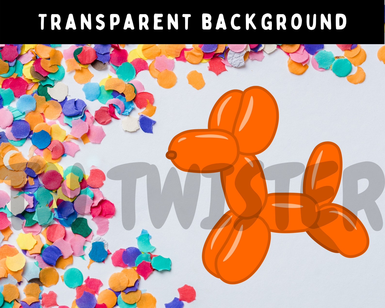 Dog Balloon Art in 7 Colors Balloon Animal Clip Art - Etsy