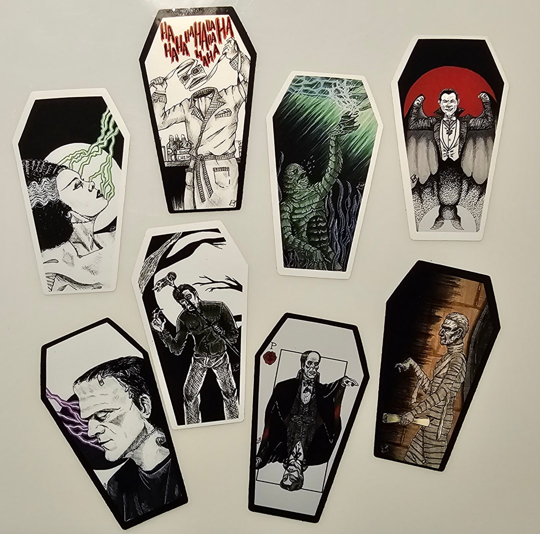 Universal Monsters Coffin Stickers - Etsy