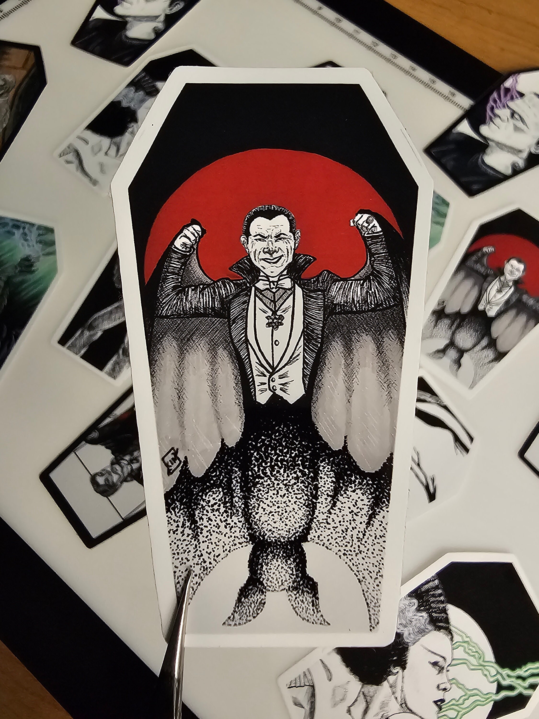 Universal Monsters Coffin Stickers - Etsy