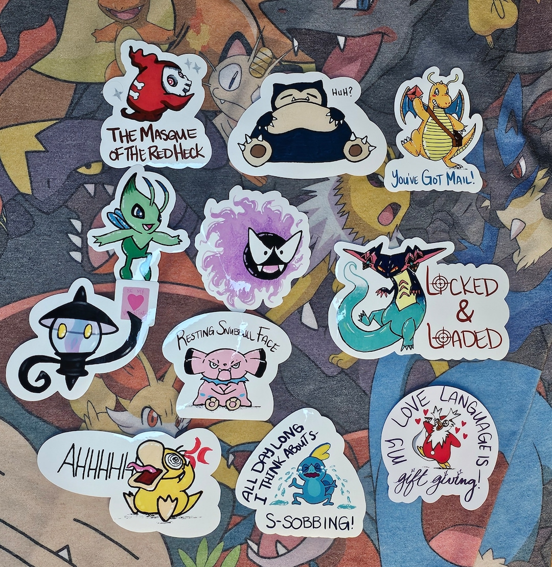 Poke Monsters Posca Marker Stickers - Etsy