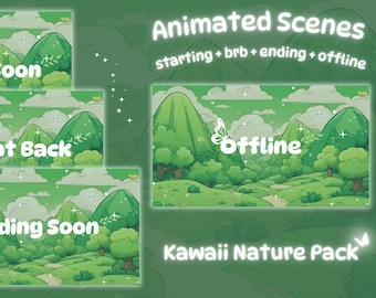 Forest Twitch Overlay Animated Pack Jungle Plants Stream Screens ...