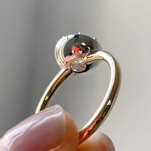 Vintage 2 CT Old Mine Cut Diamond Ring 14K Solid Gold Old Mine Round ...