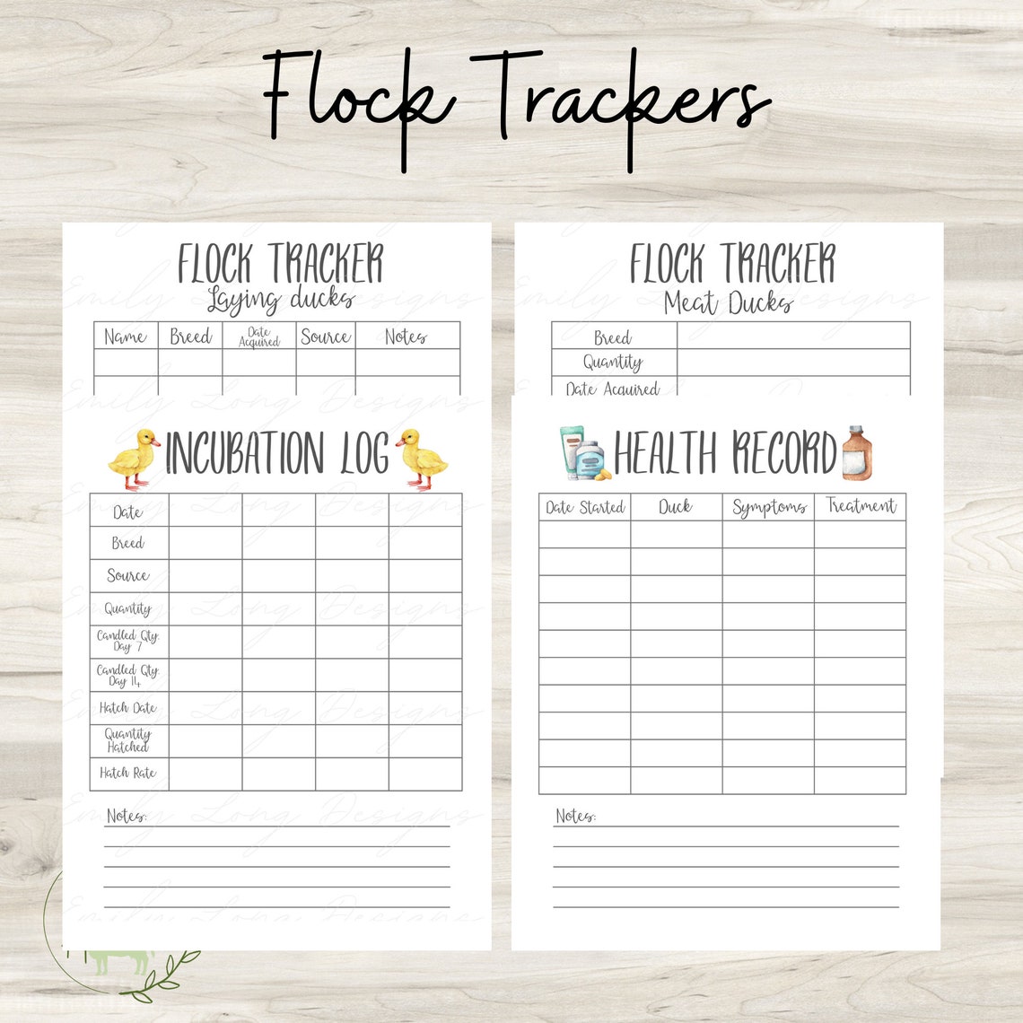 Backyard Duck Journal Printable Duck Record Keeping Journal Duck Egg ...