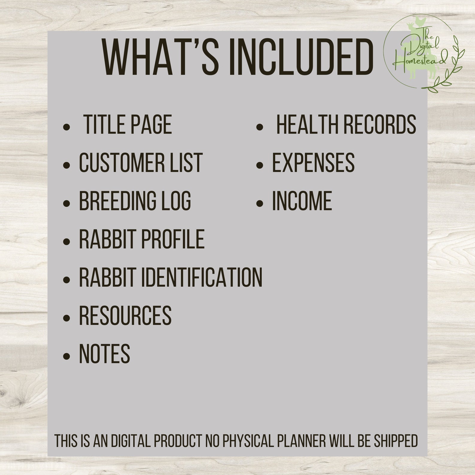 Printable Rabbit Record Keeping Journal | Rabbitry Log Printables ...