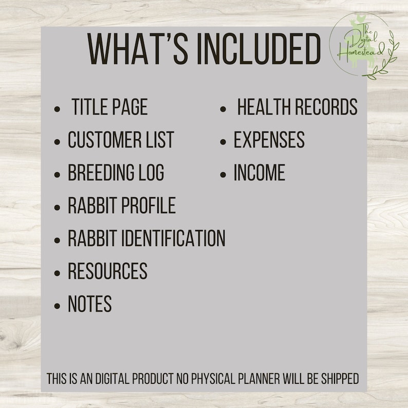 Printable Rabbit Record Keeping Journal | Rabbitry Log Printables ...