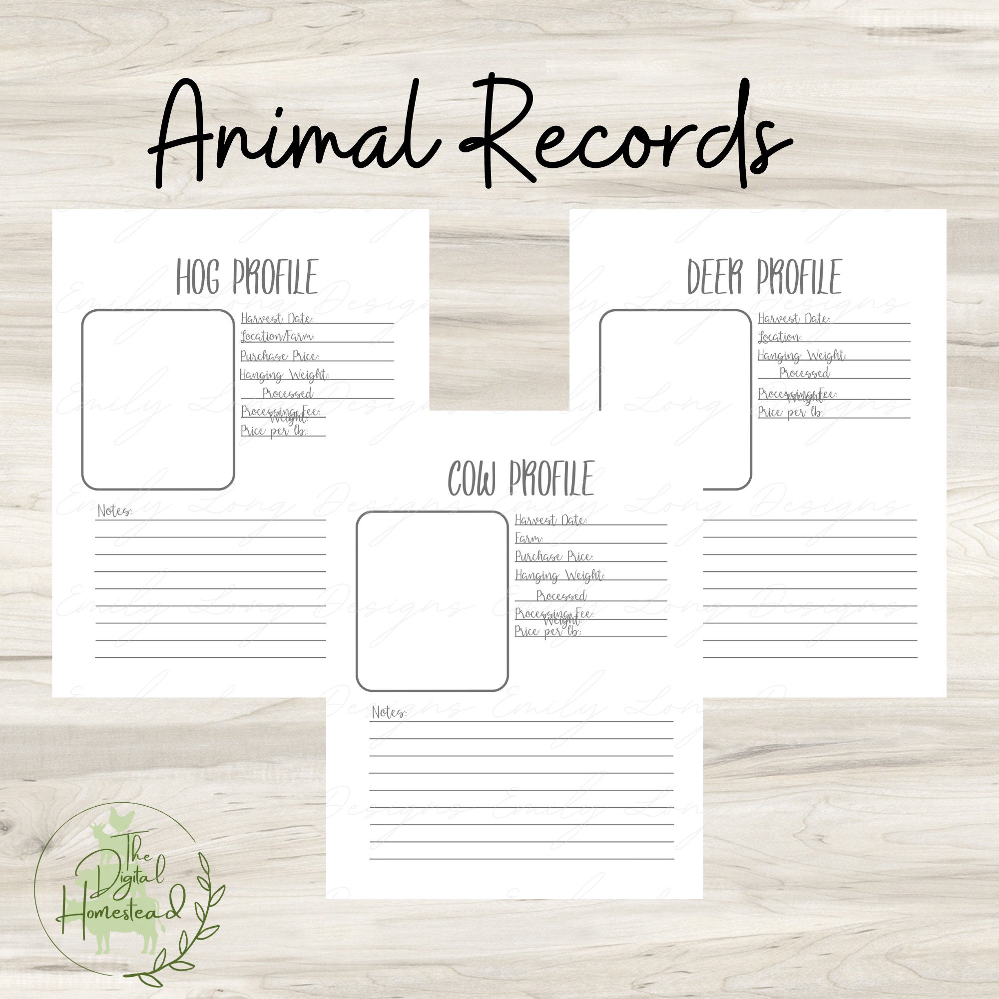 Meat Processing Log | Printable Homestead Binder | Processors Log | Meat Inventory Tracker ...