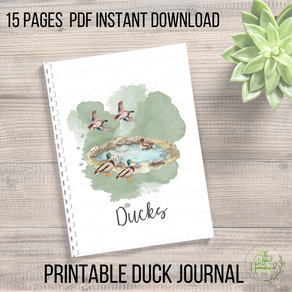 Backyard Duck Journal Printable Duck Record Keeping Journal Duck Egg ...