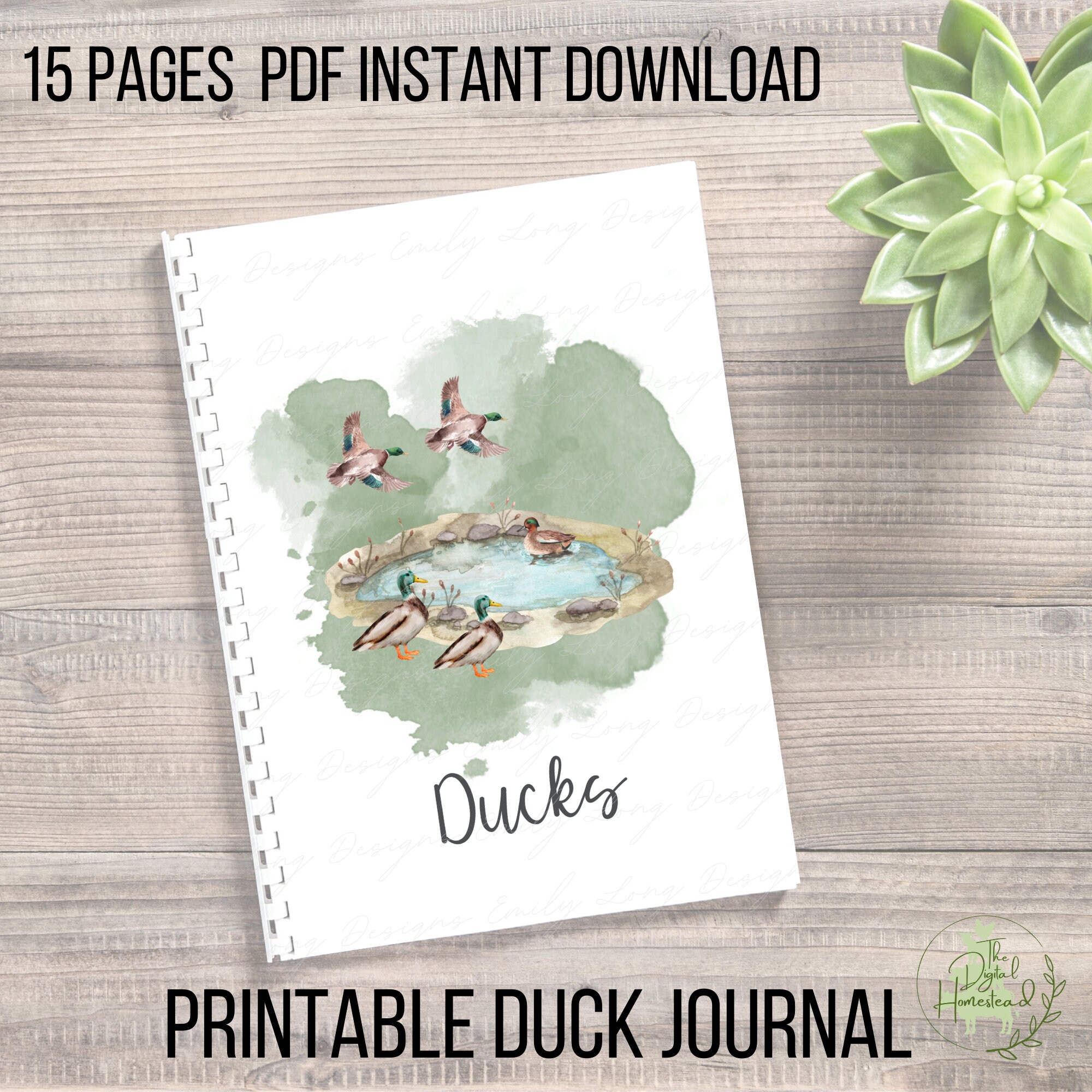 Backyard Duck Journal | Printable Duck Record Keeping Journal | Duck ...