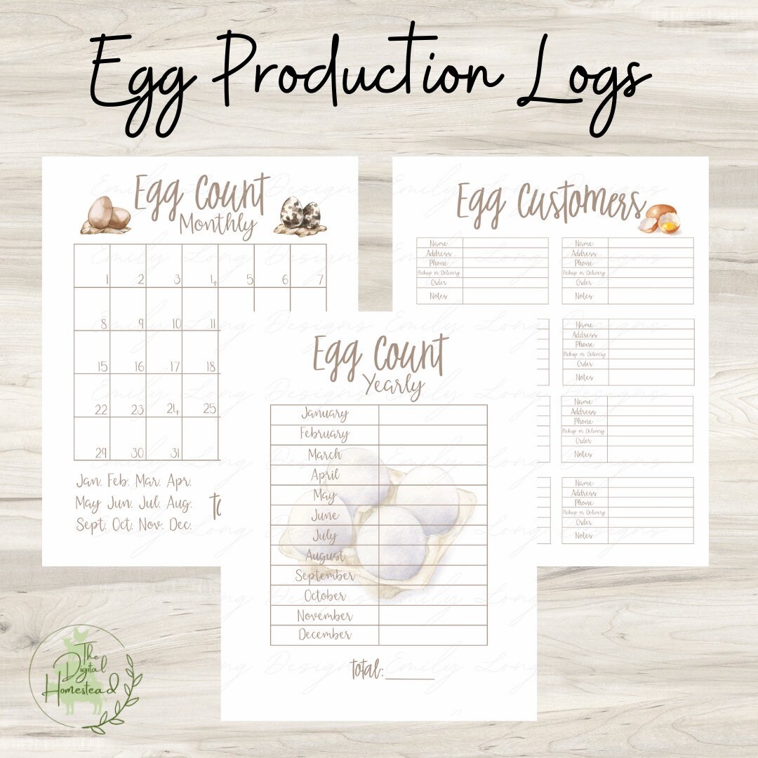 Backyard Chicken Journal | Printable Chicken Record Keeping Journal ...