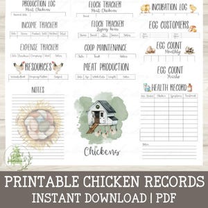 Backyard Chickens Bundle | Printable Chicken Record Keeping Journal ...