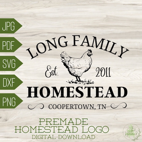 Pre-made Homestead Logo Homestead Sign Svg Homestead Logo | Etsy