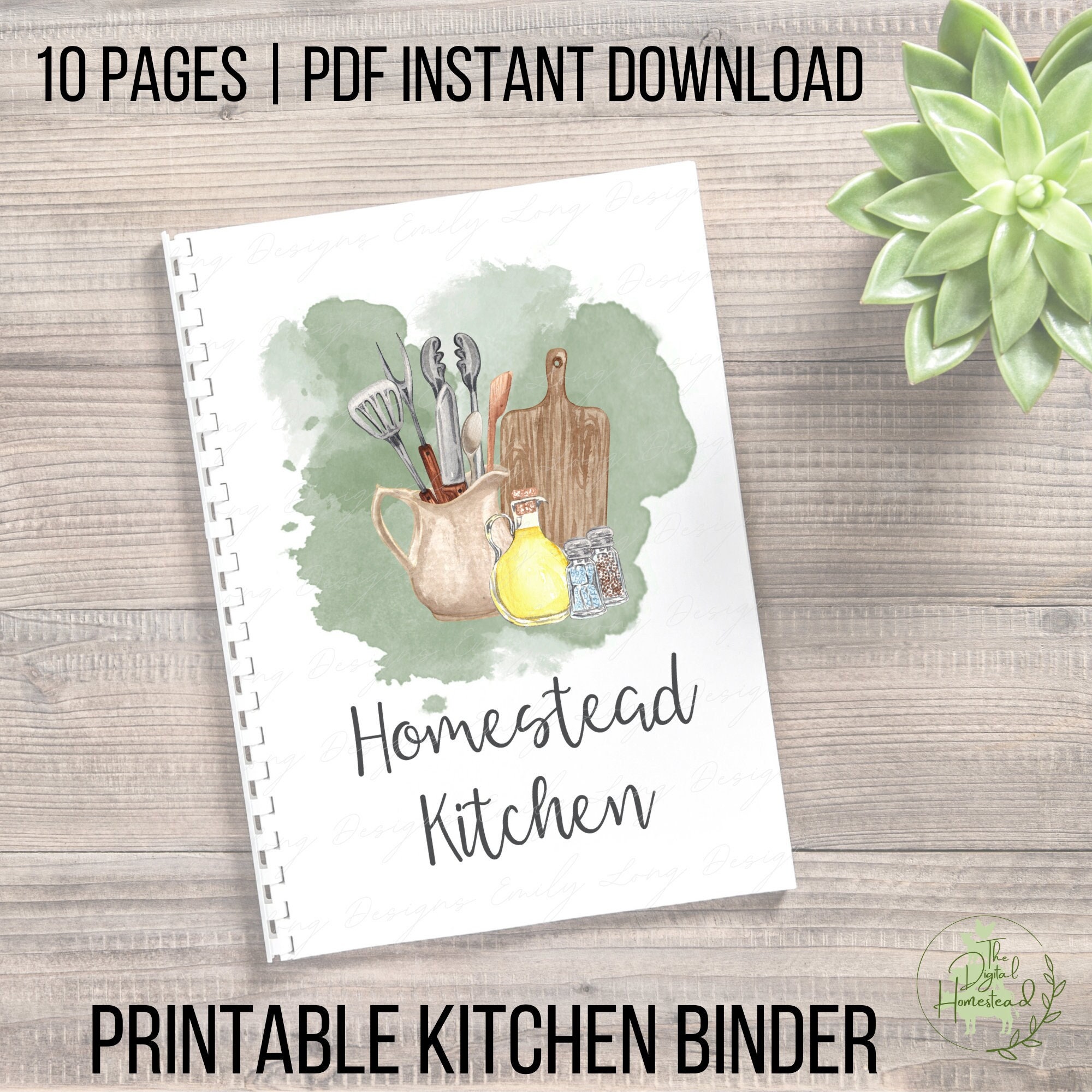 Printable Kitchen Management Binder | Printable Homestead Planner ...