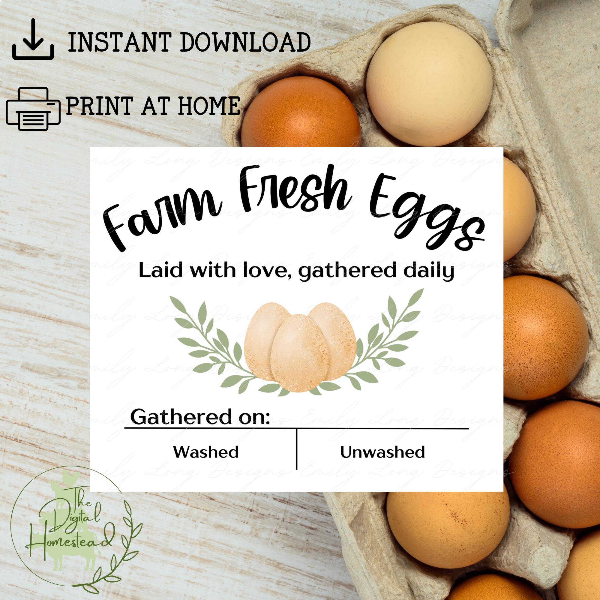 Printable Egg Carton Labels | Printable Labels for Egg Cartons | Farm ...