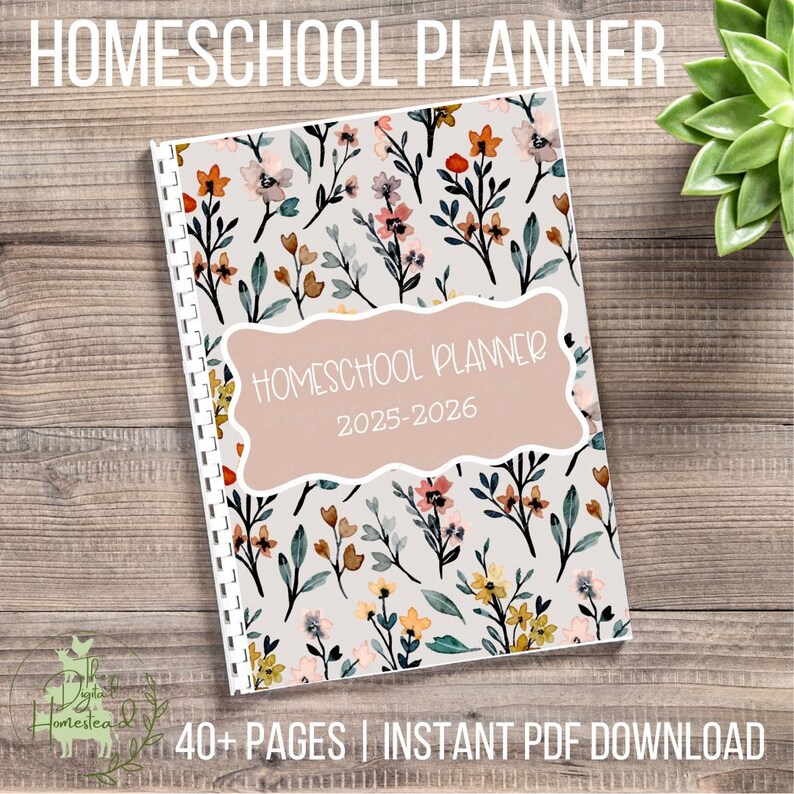 Homeschool Planner 2025-2026 | Printable Planner | Homeschooling ...