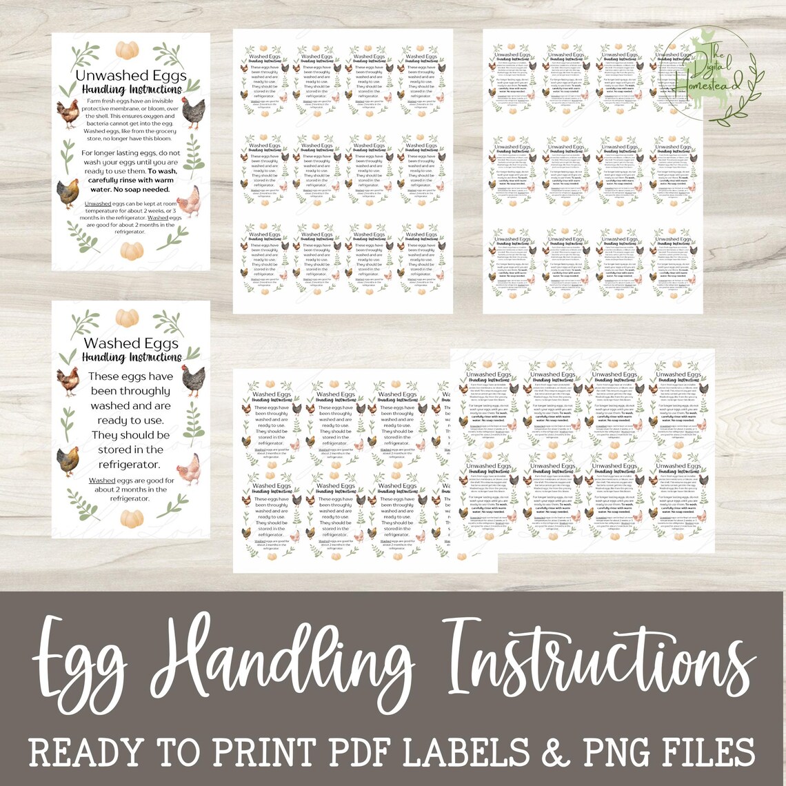 Egg Handling Instructions Printables | Printable Egg Carton Labels ...