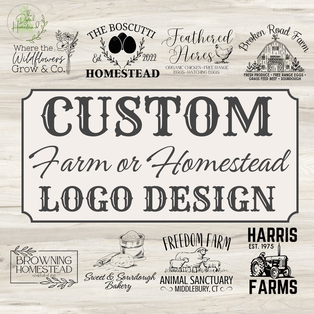Farm Logo | Custom Homestead Logo | Small Farm Logo | Custom Logo ...