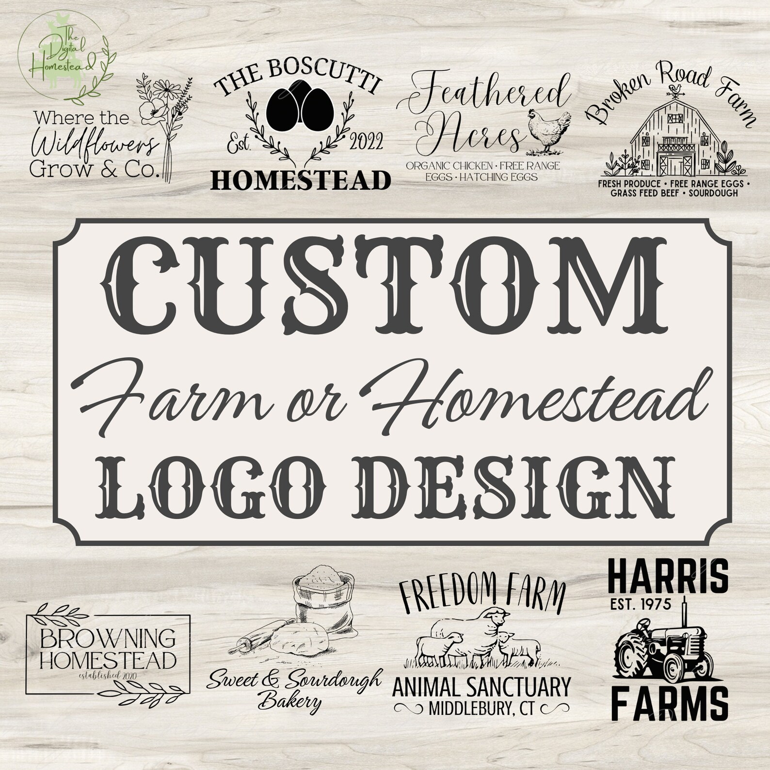 Farm Logo | Custom Homestead Logo | Small Farm Logo | Custom Logo ...