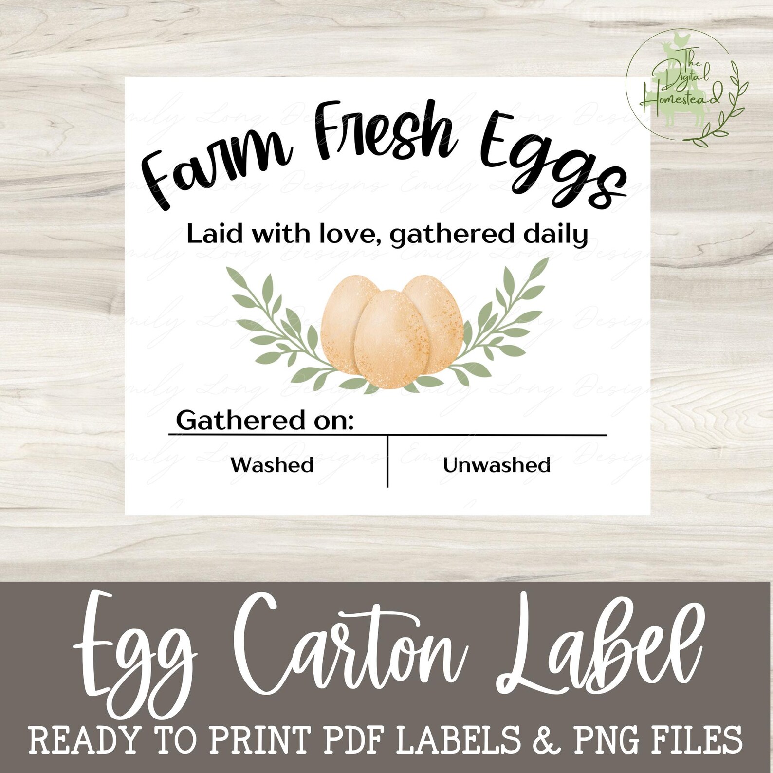 Printable Egg Carton Labels and Egg Handling Instructions Printables ...
