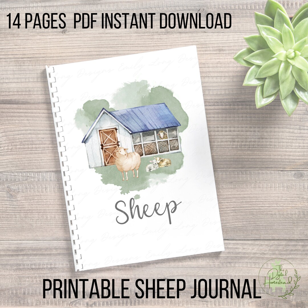Printable Sheep Record Keeping Journal Sheep Log Printable Sheep Flock Homestead Binder ...