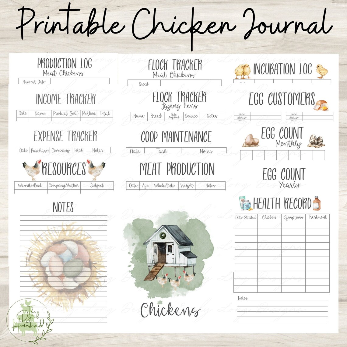 Backyard Chicken Journal | Printable Chicken Record Keeping Journal ...