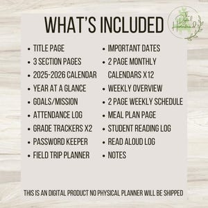 Homeschool Planner 2025-2026 | Printable Planner | Homeschooling ...