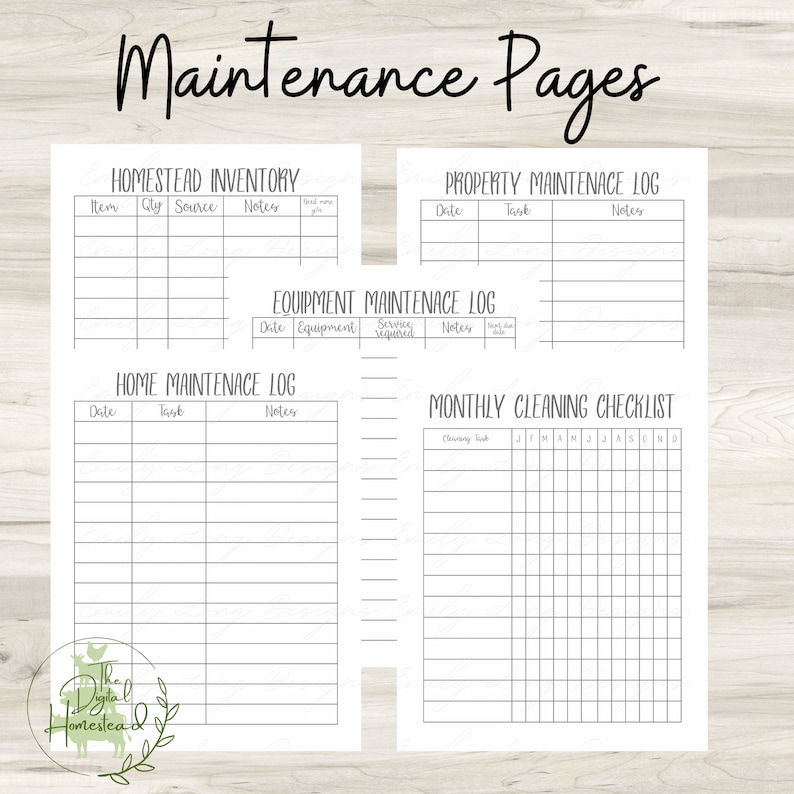 2026 Homestead Management Binder | Printable Homestead Planner ...