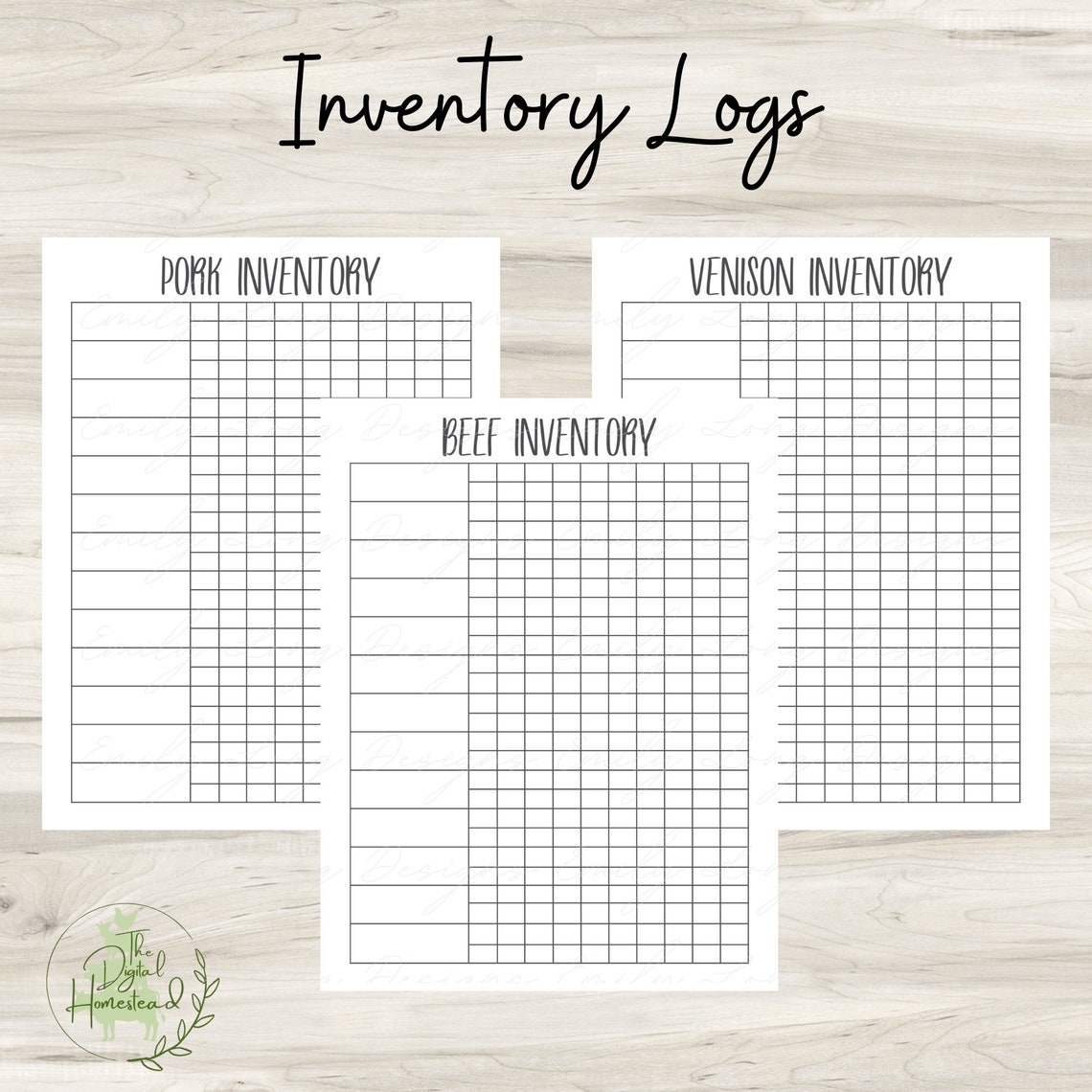 Meat Processing Log | Printable Homestead Binder | Processors Log ...