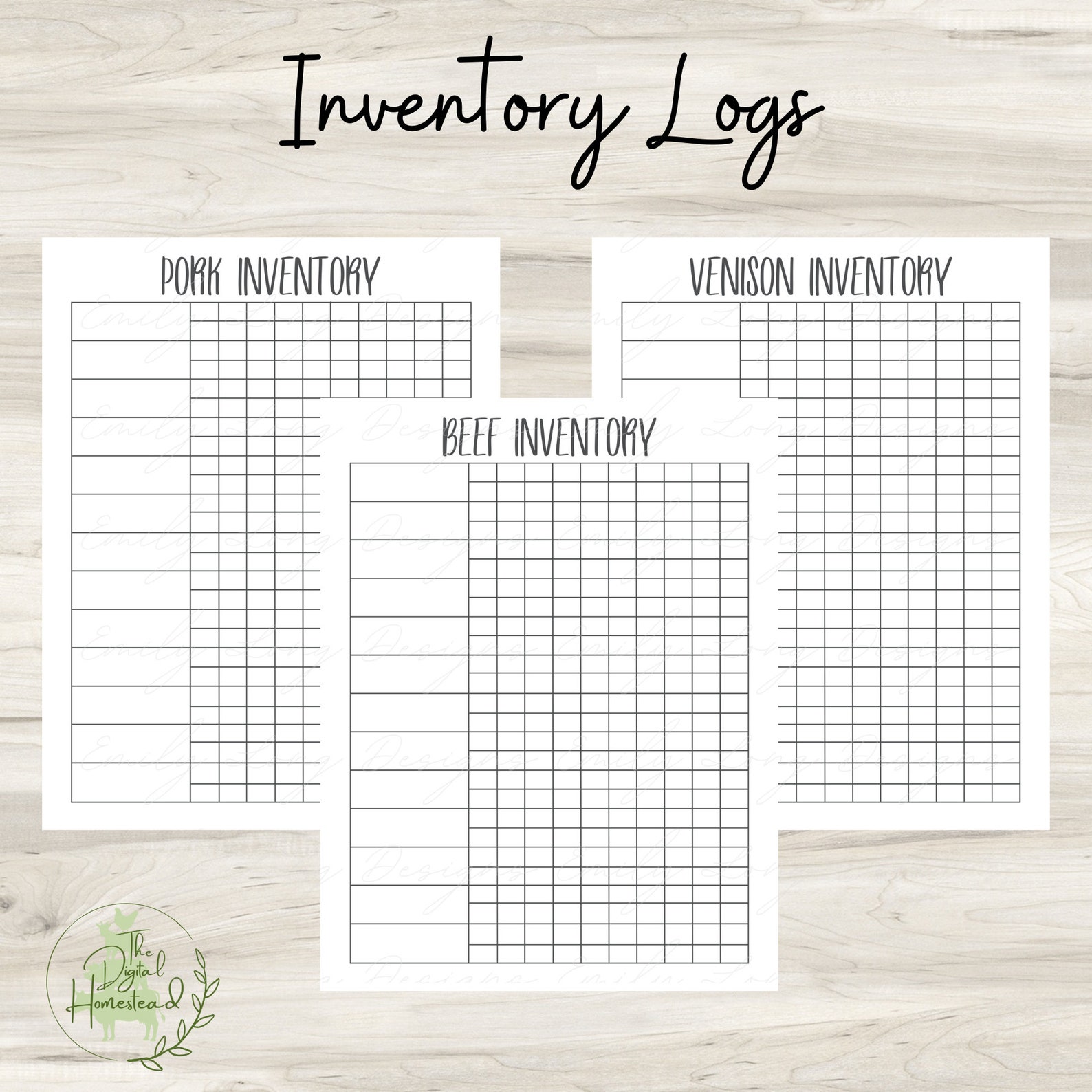 Meat Processing Log | Printable Homestead Binder | Processors Log ...