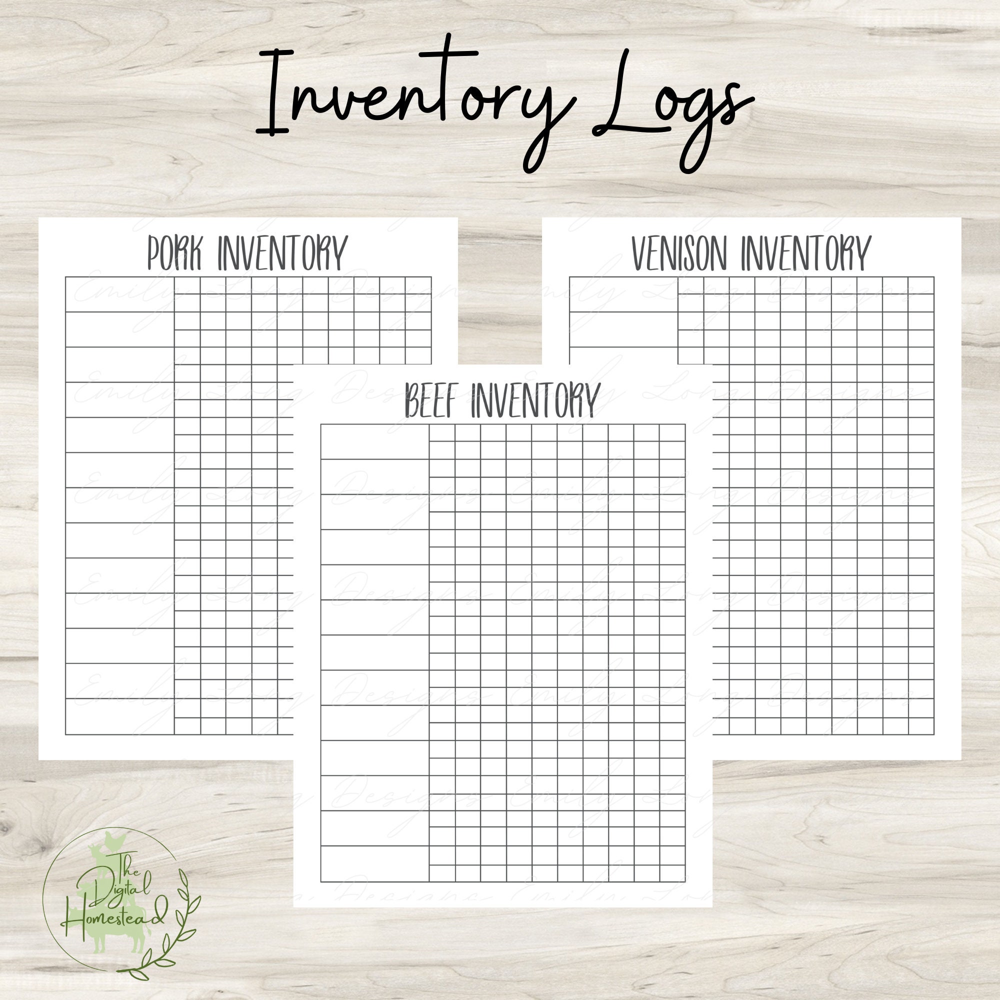 Meat Processing Log | Printable Homestead Binder | Processors Log ...