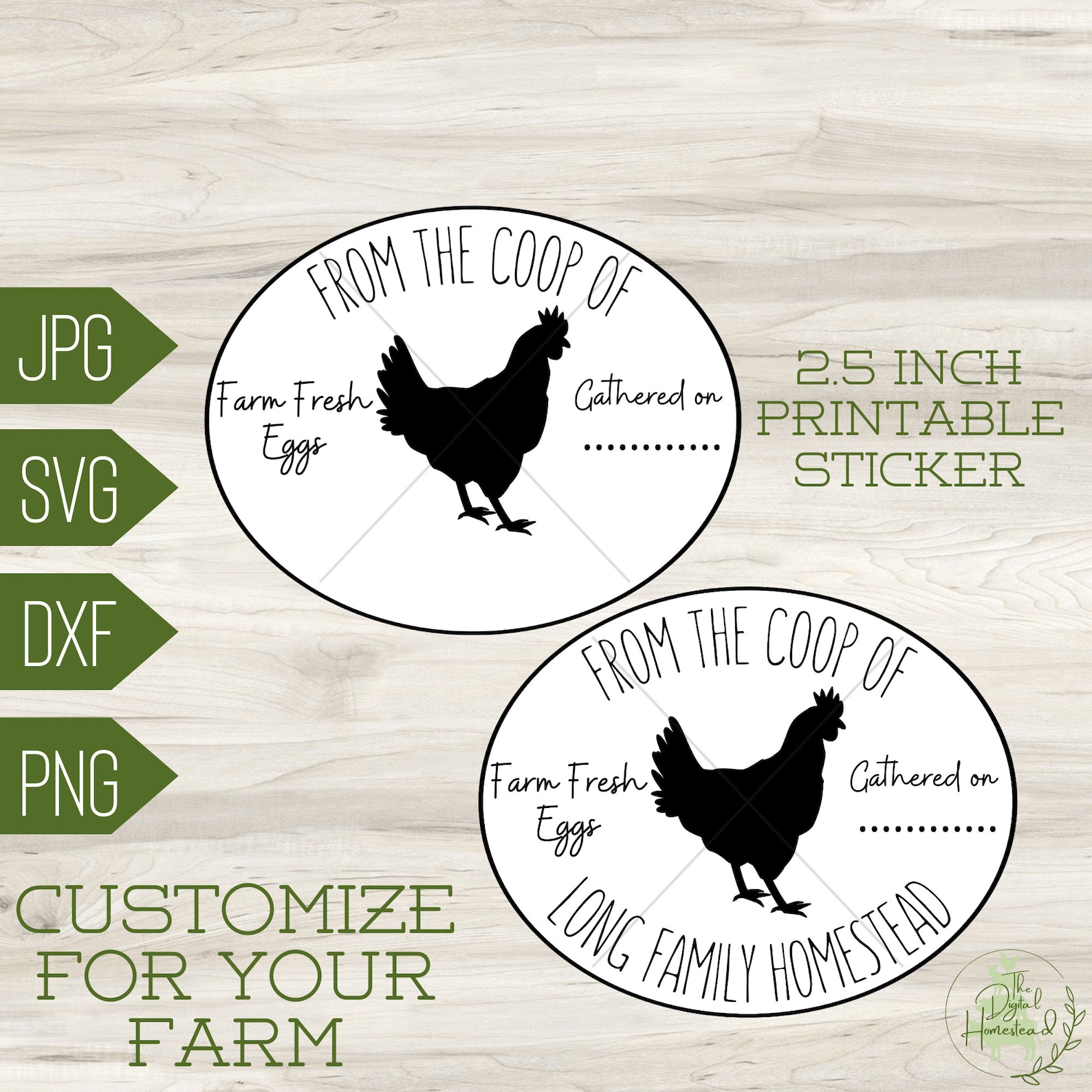 CUSTOM Egg Carton Labels | Printable Labels for Egg Cartons | Egg ...