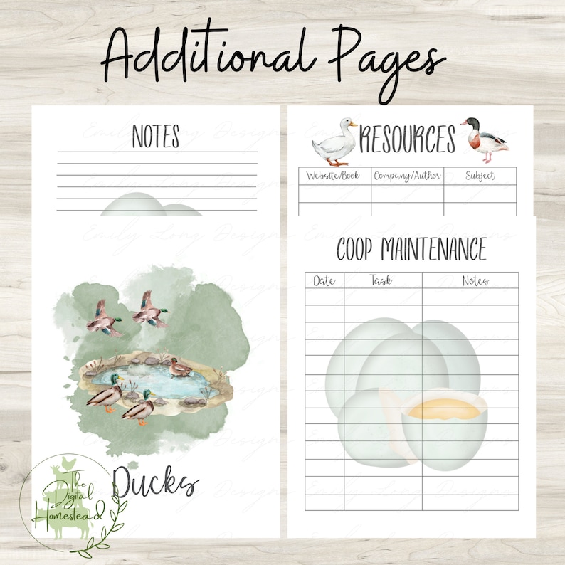 Backyard Duck Journal | Printable Duck Record Keeping Journal | Duck ...