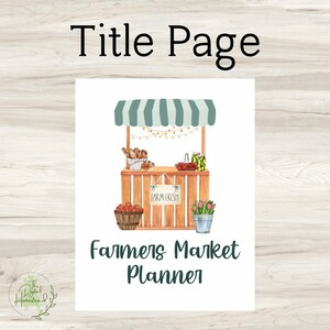 Printable Farmers Market Planner | Market Organizer | Farmers Market ...