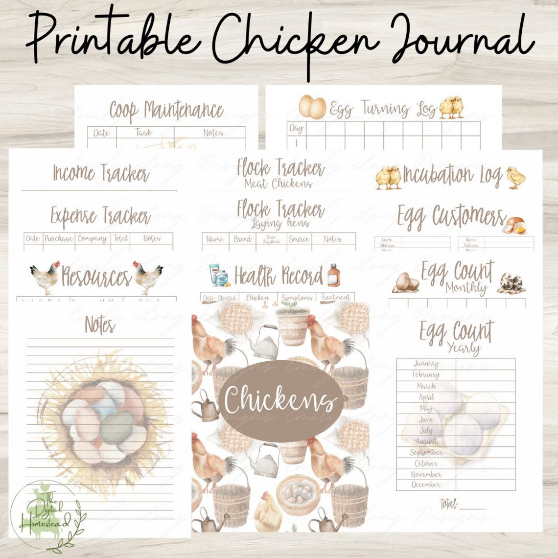 Backyard Chicken Journal | Printable Chicken Record Keeping Journal ...