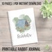 Printable Rabbit Record Keeping Journal | Rabbitry Log Printables ...