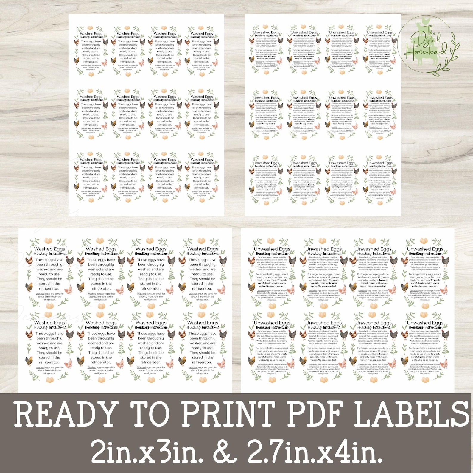 Egg Handling Instructions Printables | Printable Egg Carton Labels ...