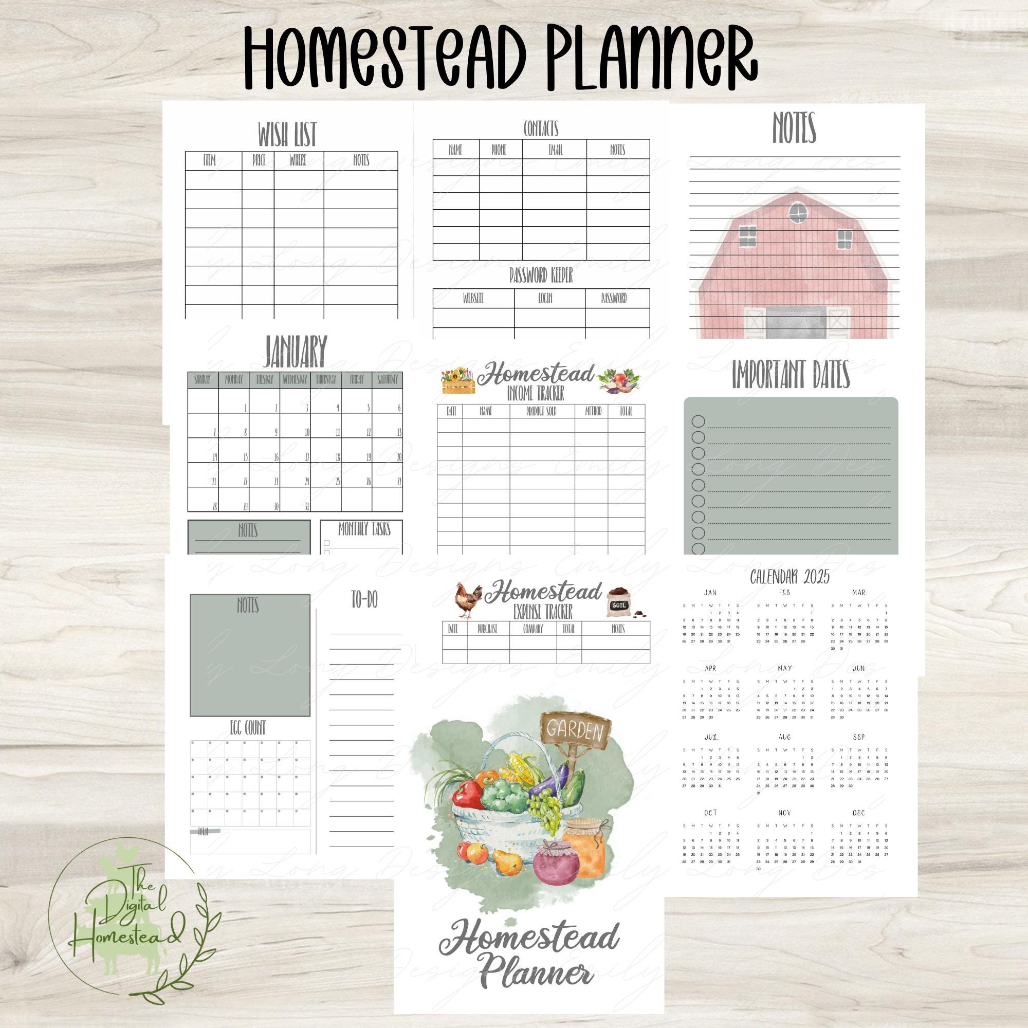 Printable Homestead Planner | 2025 Printable Garden Planner | A5 Garden ...