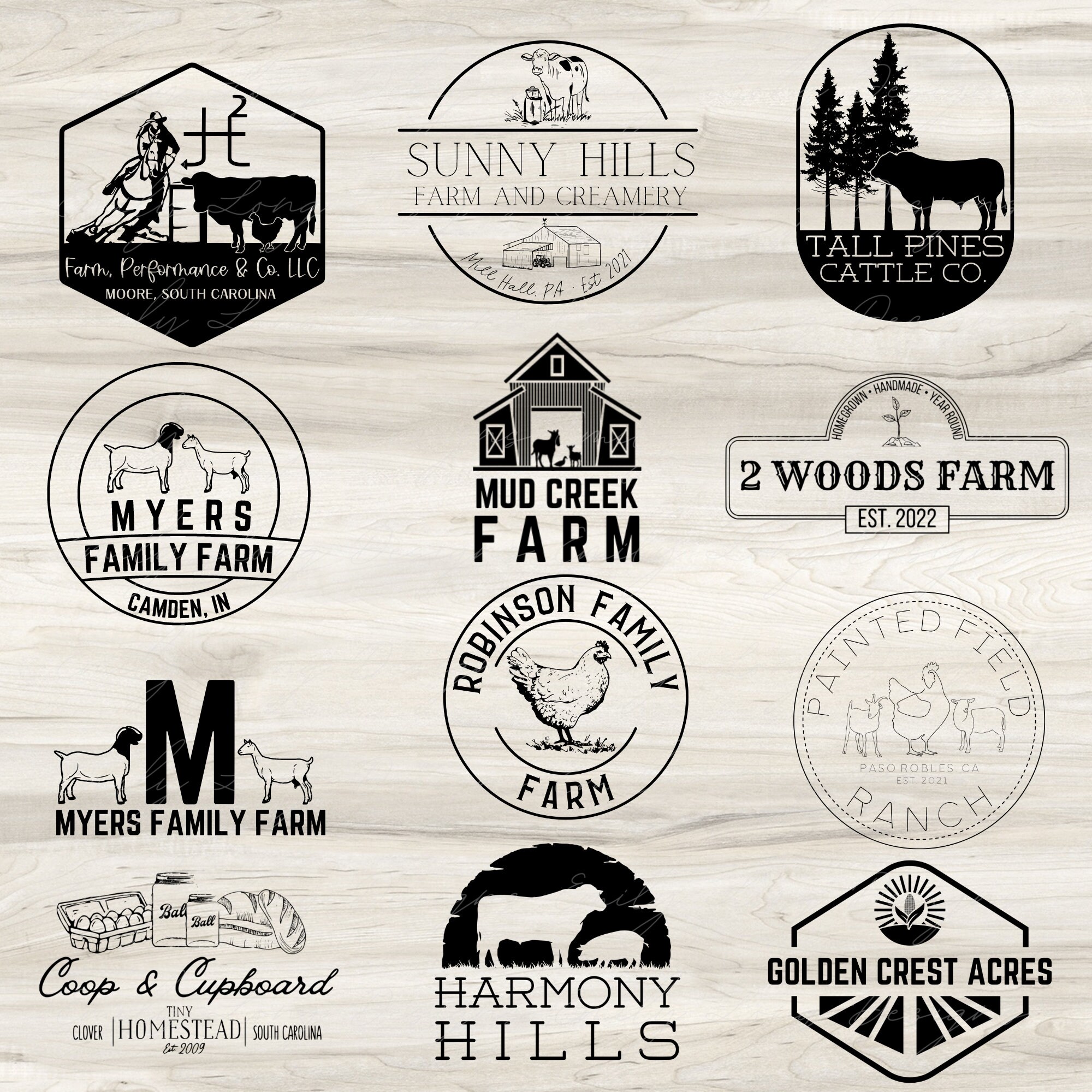 Farm Logo Custom Homestead Logo Small Farm Logo Custom Logo for Farm ...