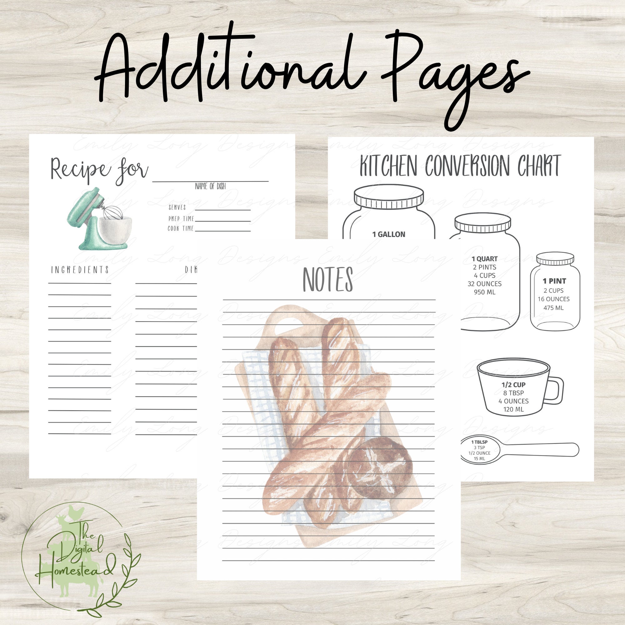 Printable Kitchen Management Binder | Printable Homestead Planner ...