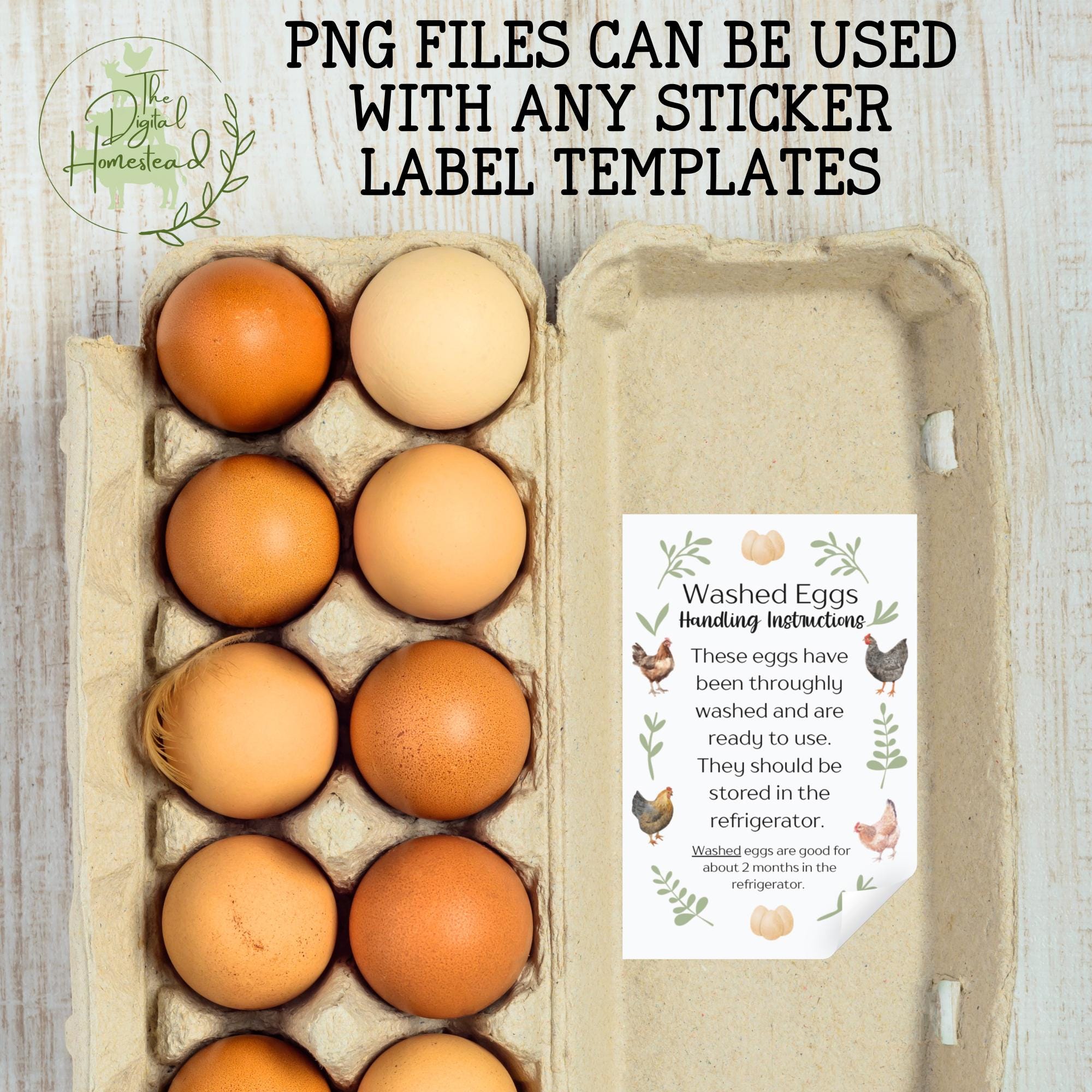Egg Handling Instructions Printables | Printable Egg Carton Labels ...