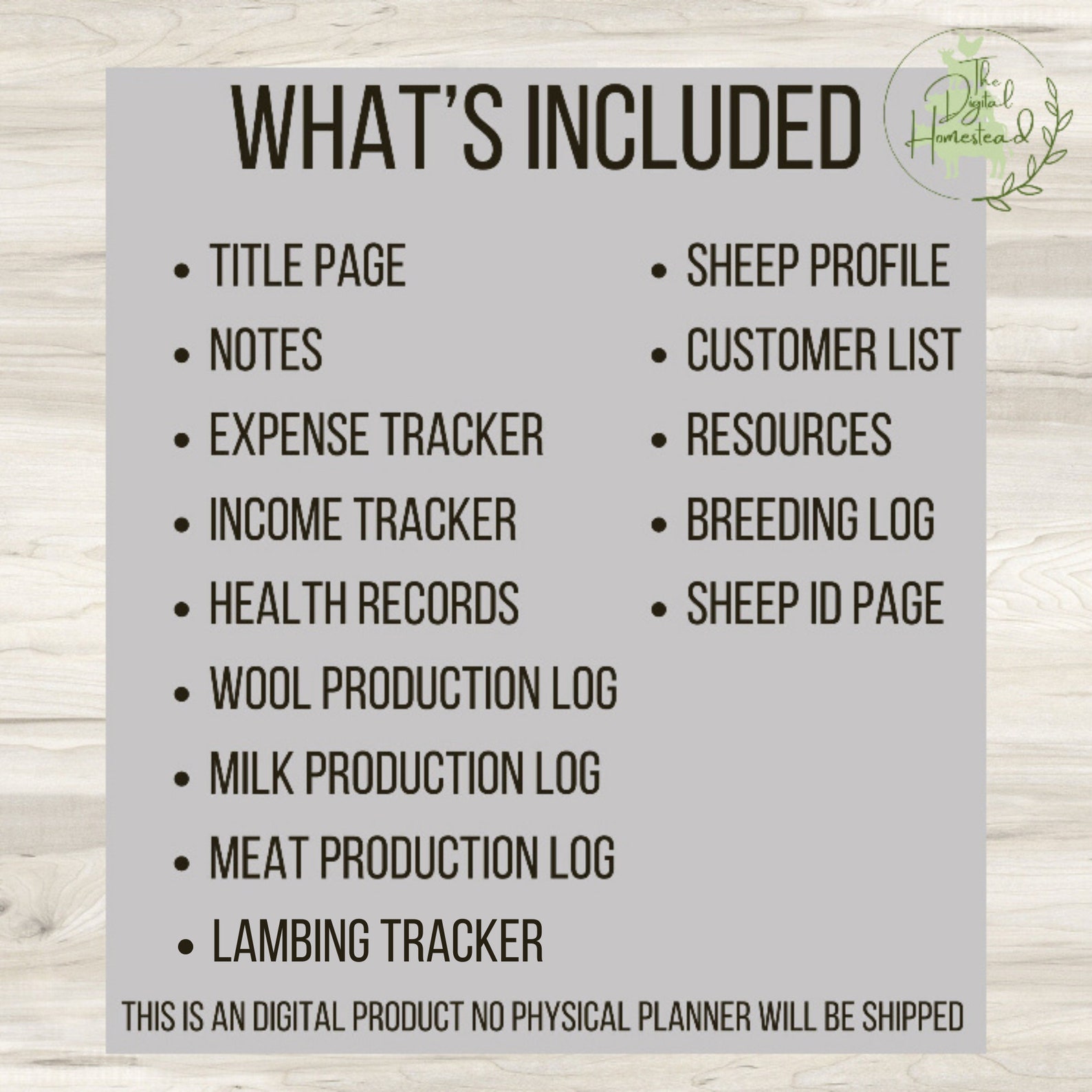 Printable Sheep Record Keeping Journal | Sheep Log Printable | Sheep ...