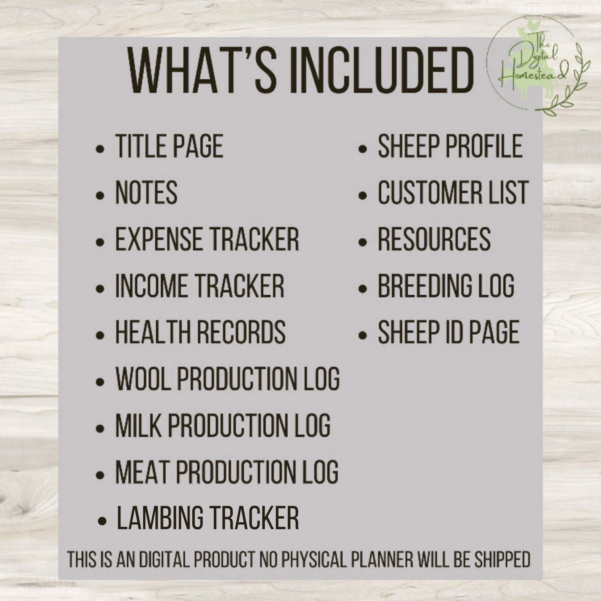 Printable Sheep Record Keeping Journal | Sheep Log Printable | Sheep ...