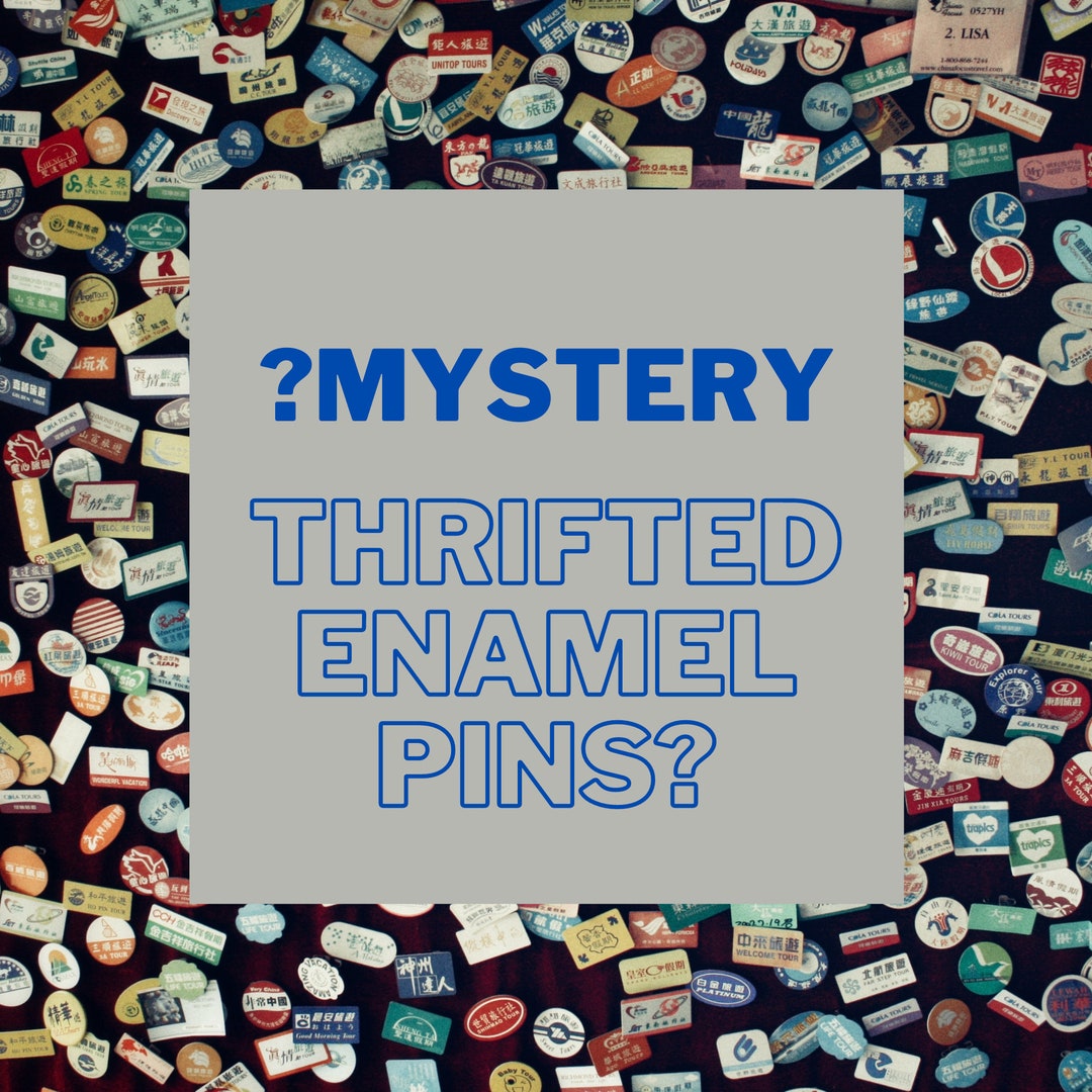 Mystery Thrifted Enamel Pins | Bundle | Vintage | Variety | Surprise ...