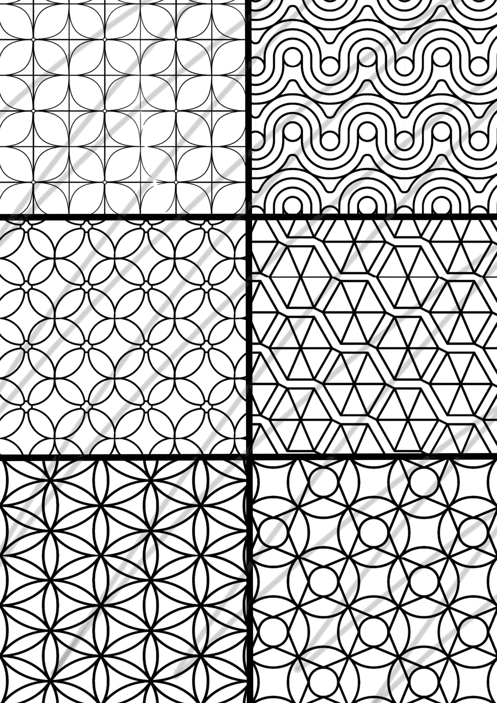 Pattern Colouring Pages 4 - Etsy