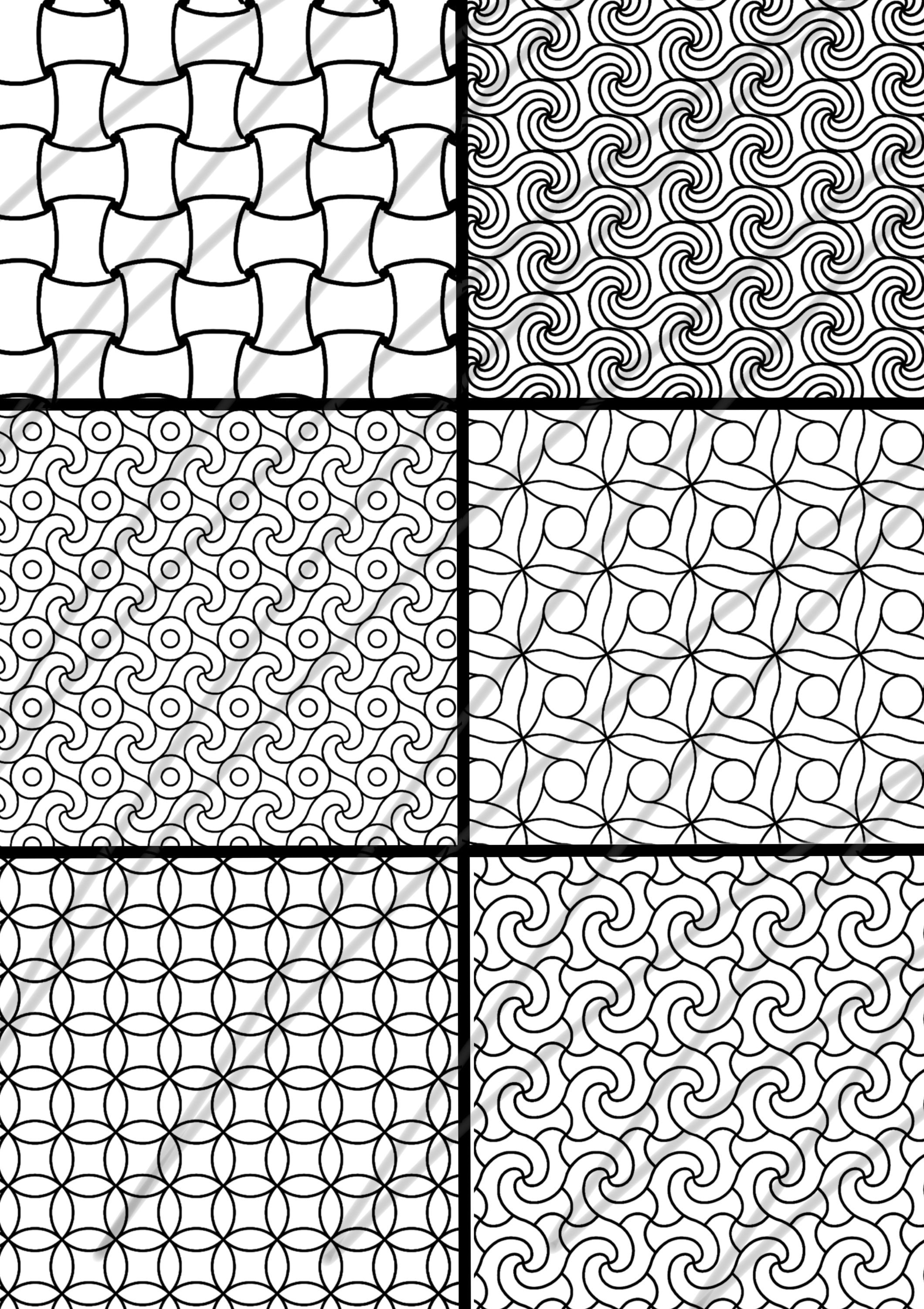 Pattern Colouring Pages 5 - Etsy