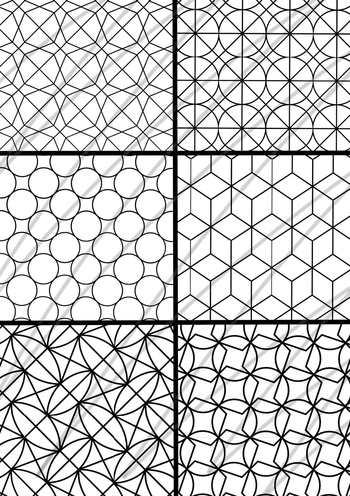 Pattern Colouring Pages 5 - Etsy