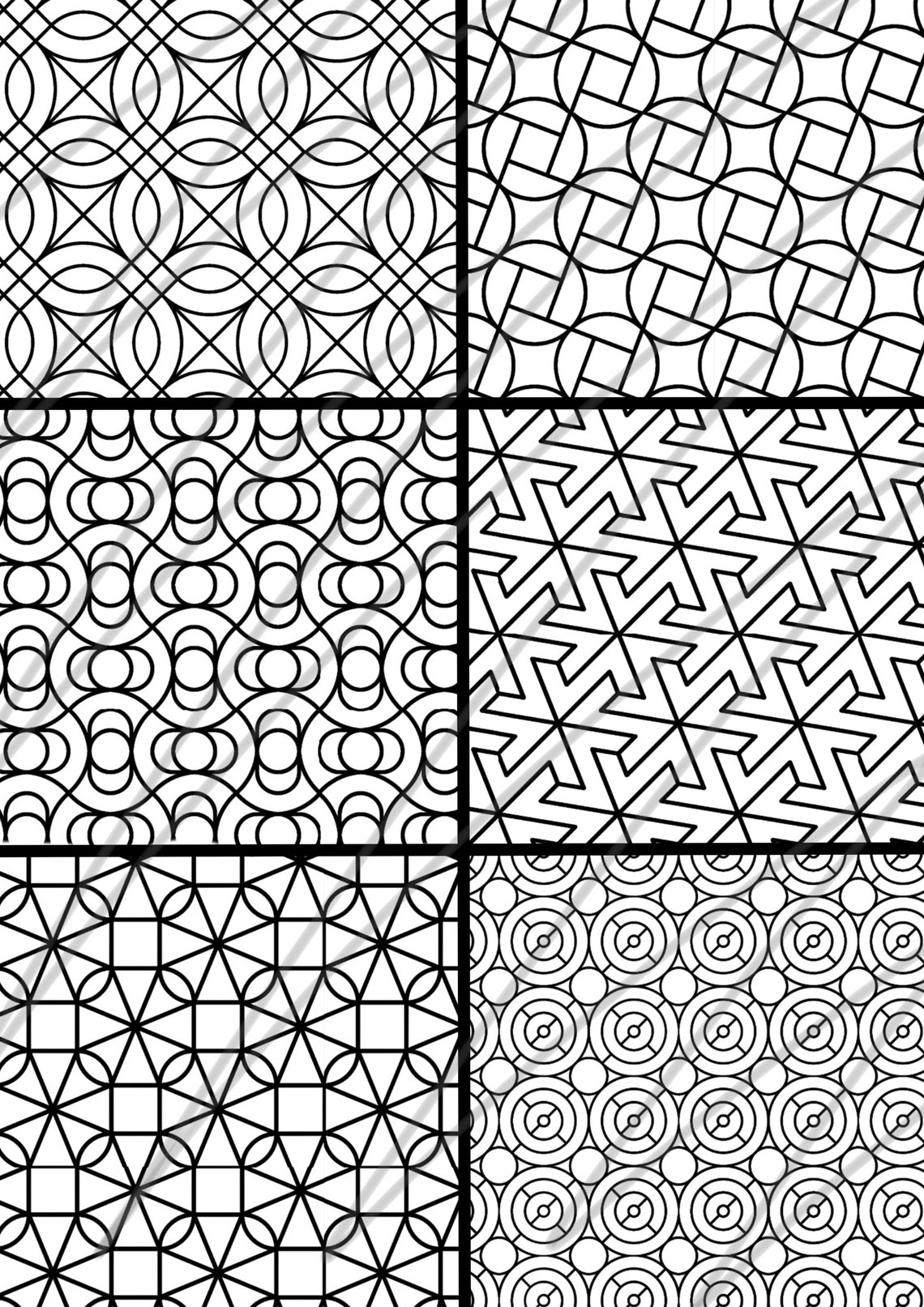 Pattern Colouring Pages 2 - Etsy