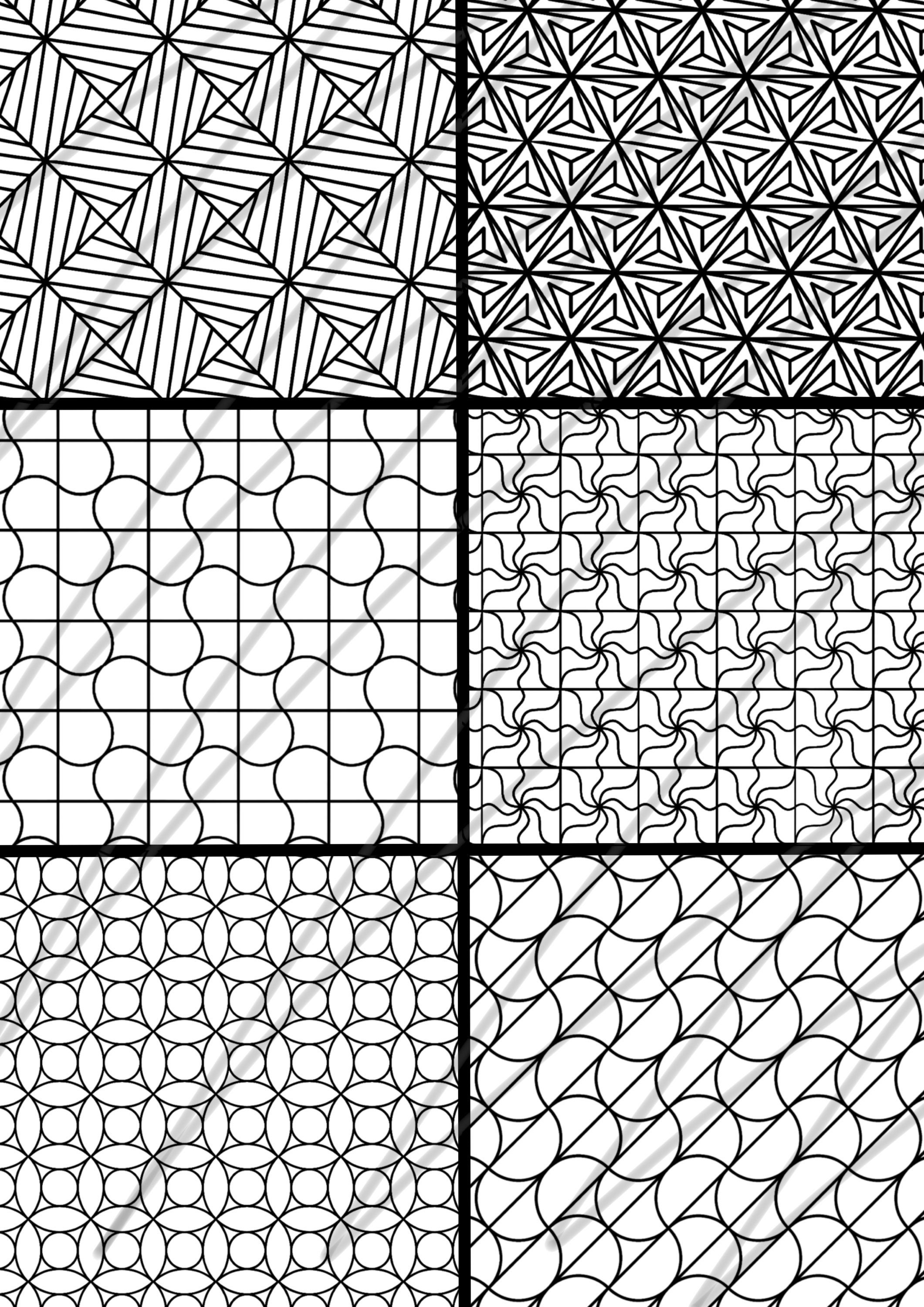 Pattern Colouring Pages 1 - Etsy