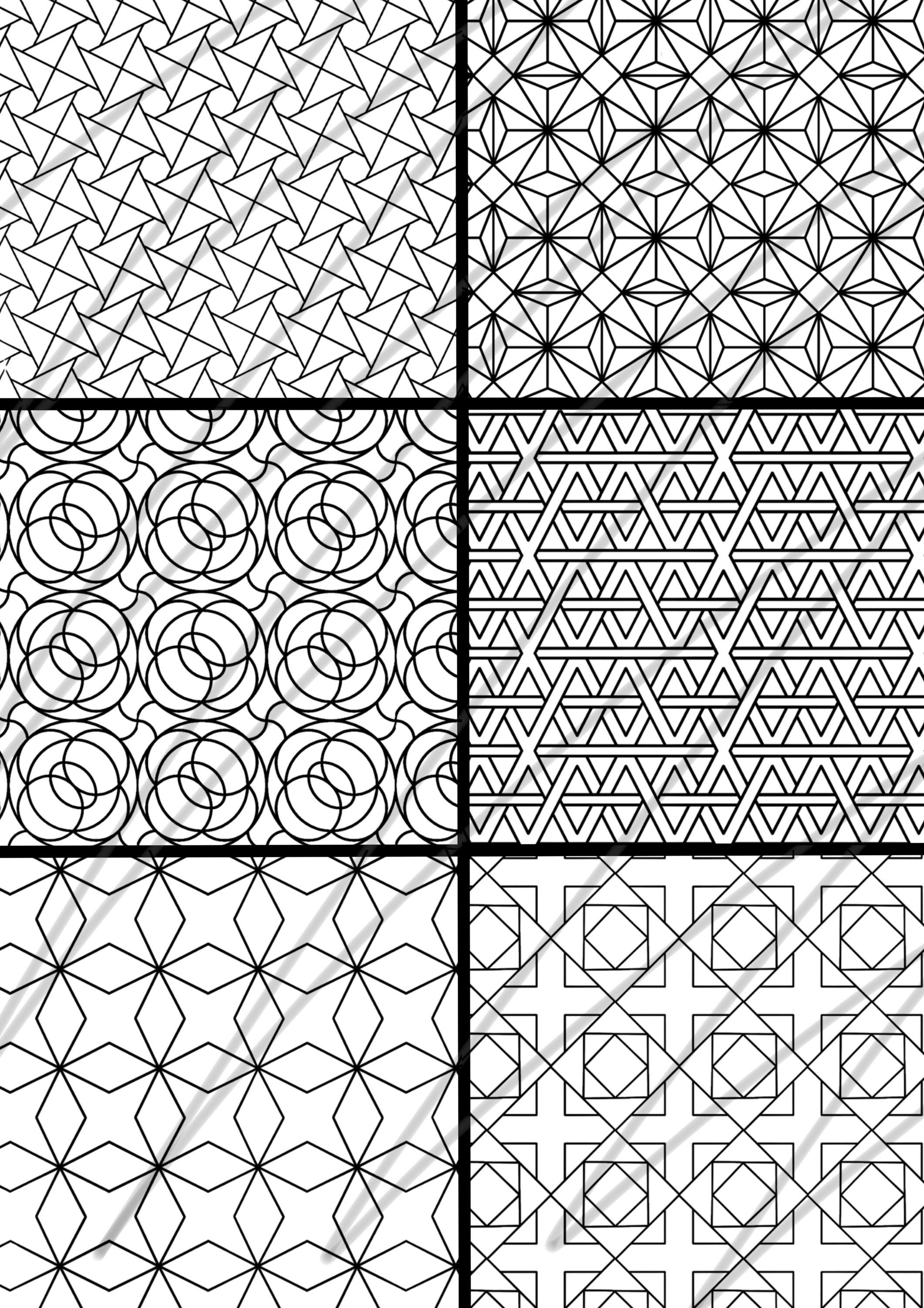 Pattern Colouring Pages 5 - Etsy